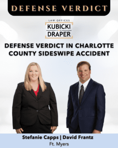 Defense Verdict In Charlotte County Sideswipe Accident - Kubicki Draper